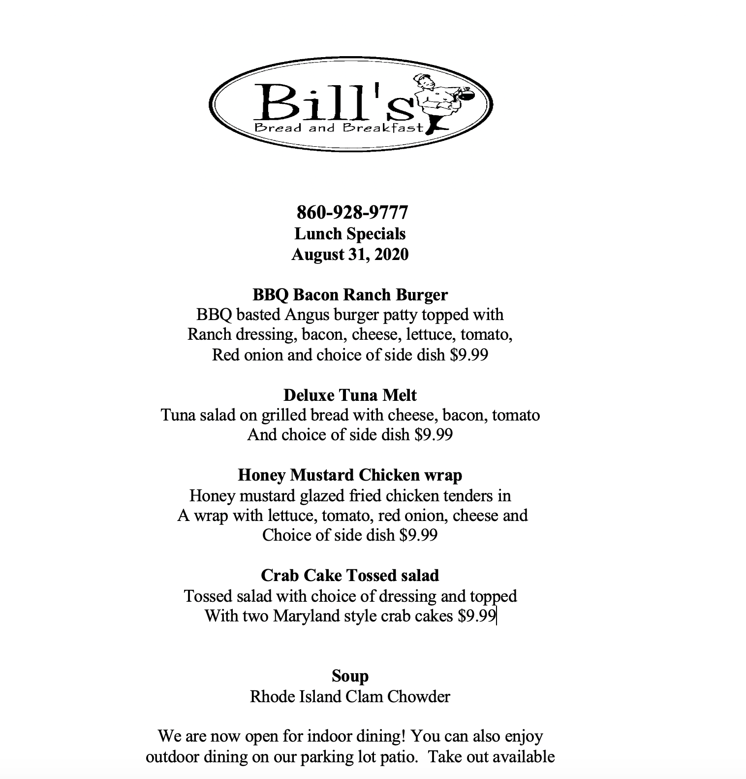 | Bill's Bread & Breakfast