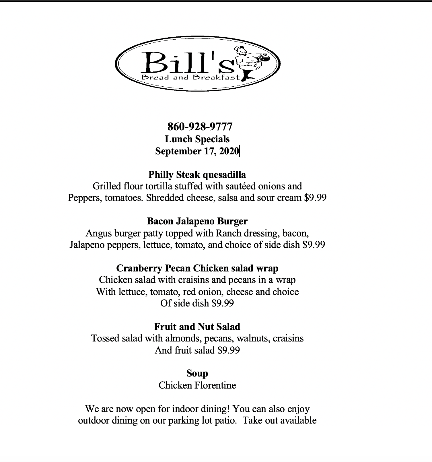 | Bill's Bread & Breakfast